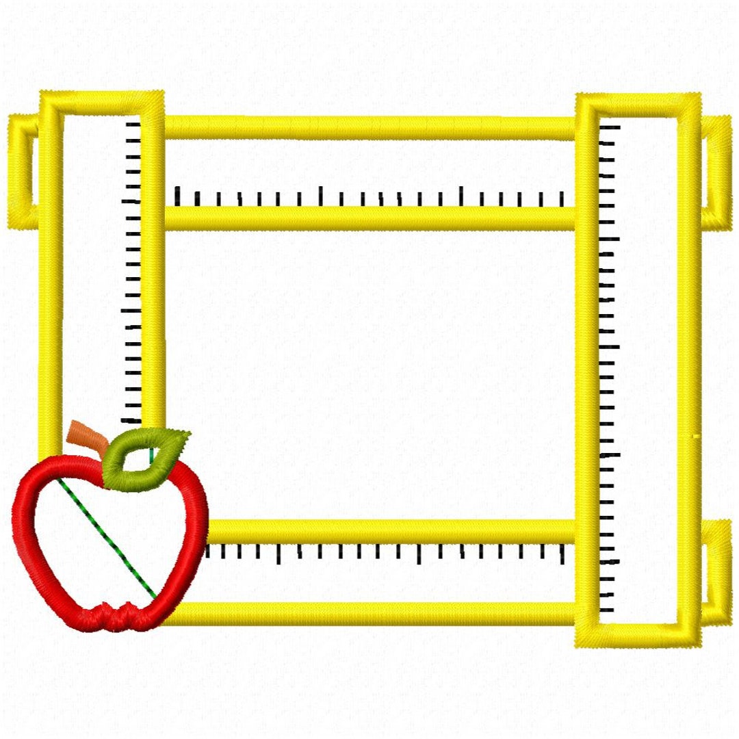 Ruler Frame Applique Embroidery Design - Instant Download - Etsy