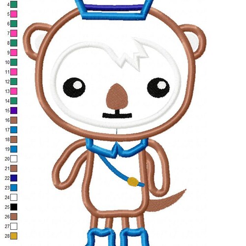 Face Octonauts Cat Applique Embroidery Design Instant - Etsy