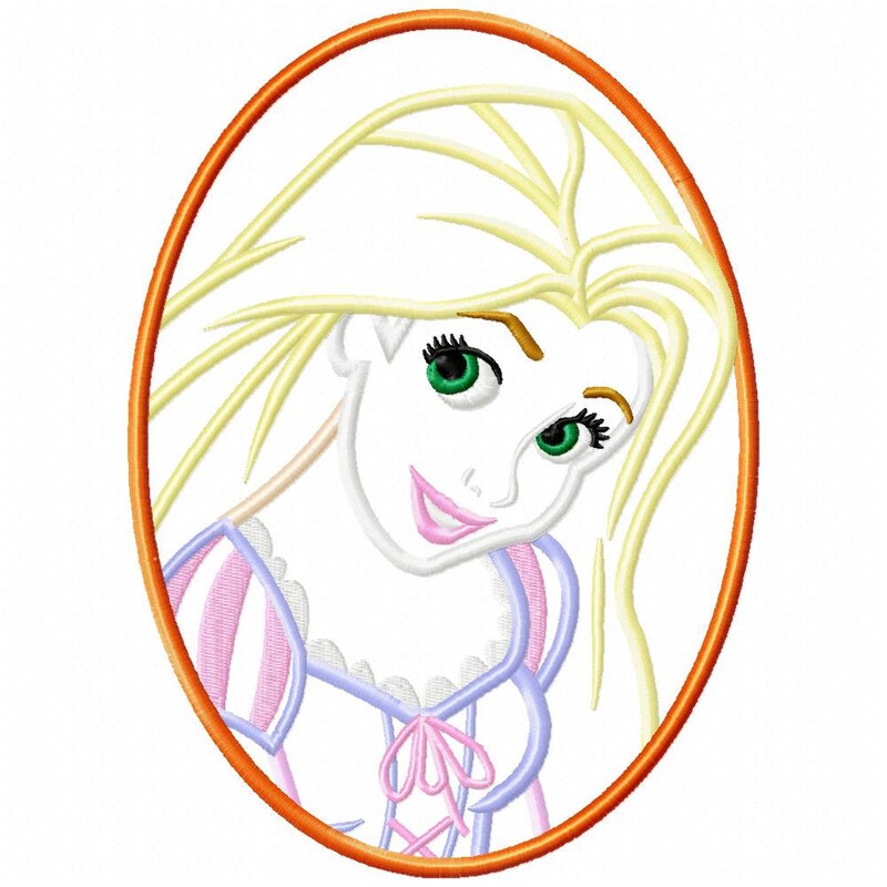 Rapunzel Embroidery Design - Etsy