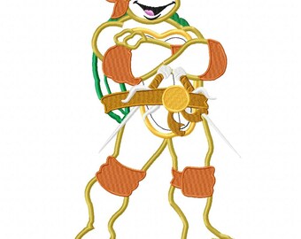 Teenage Mutant Ninja Turtle Embroidery Design - Etsy