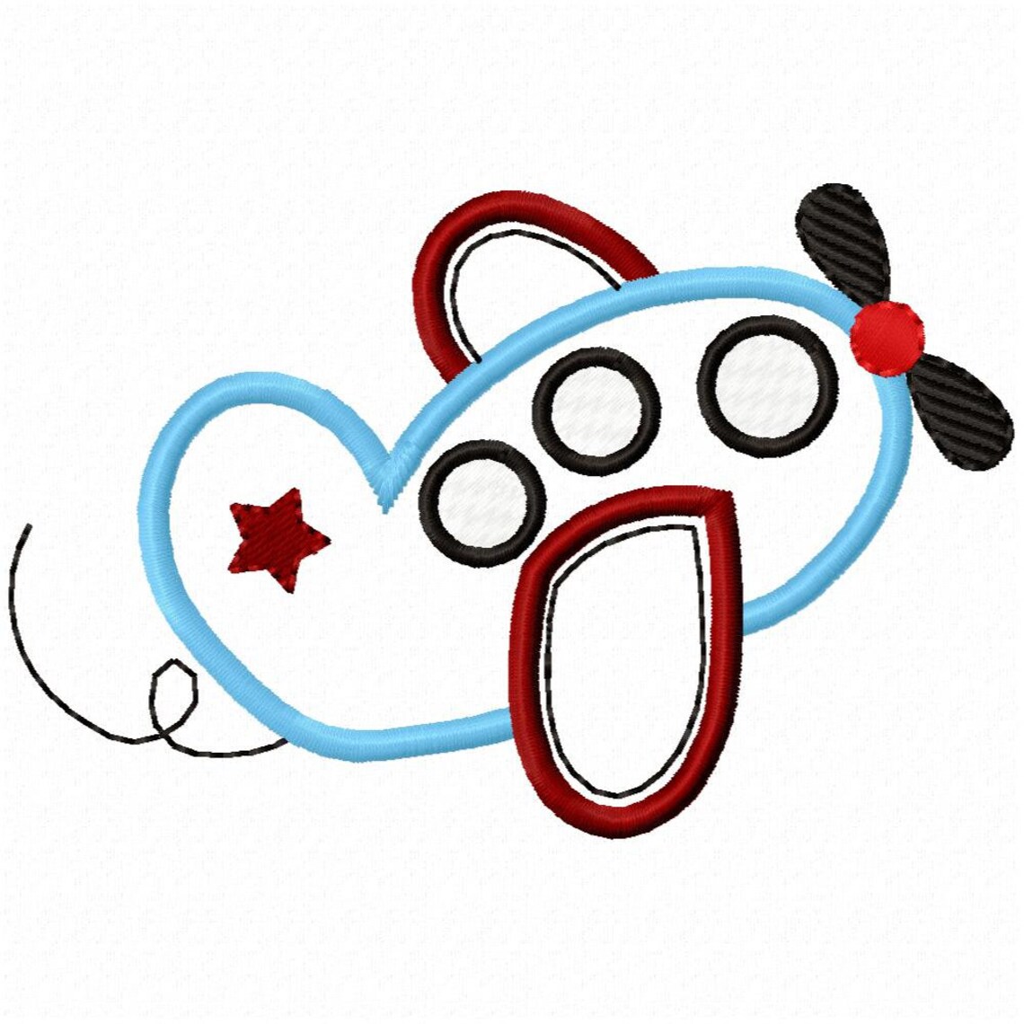 Airplane Machine Applique Embroidery Design Instant Download - Etsy