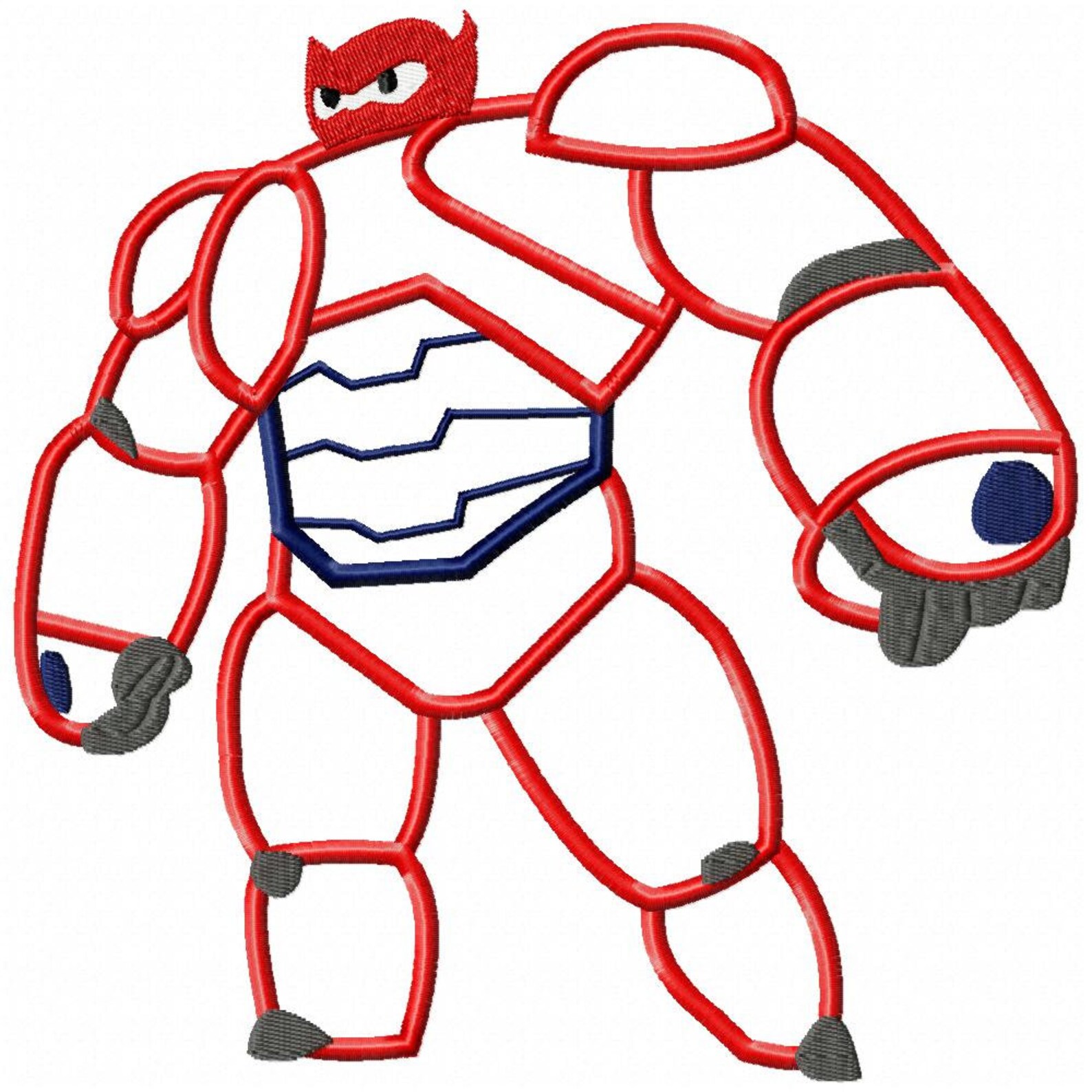 Big Hero Six Baymax Suit Applique Embroidery Design Instant - Etsy