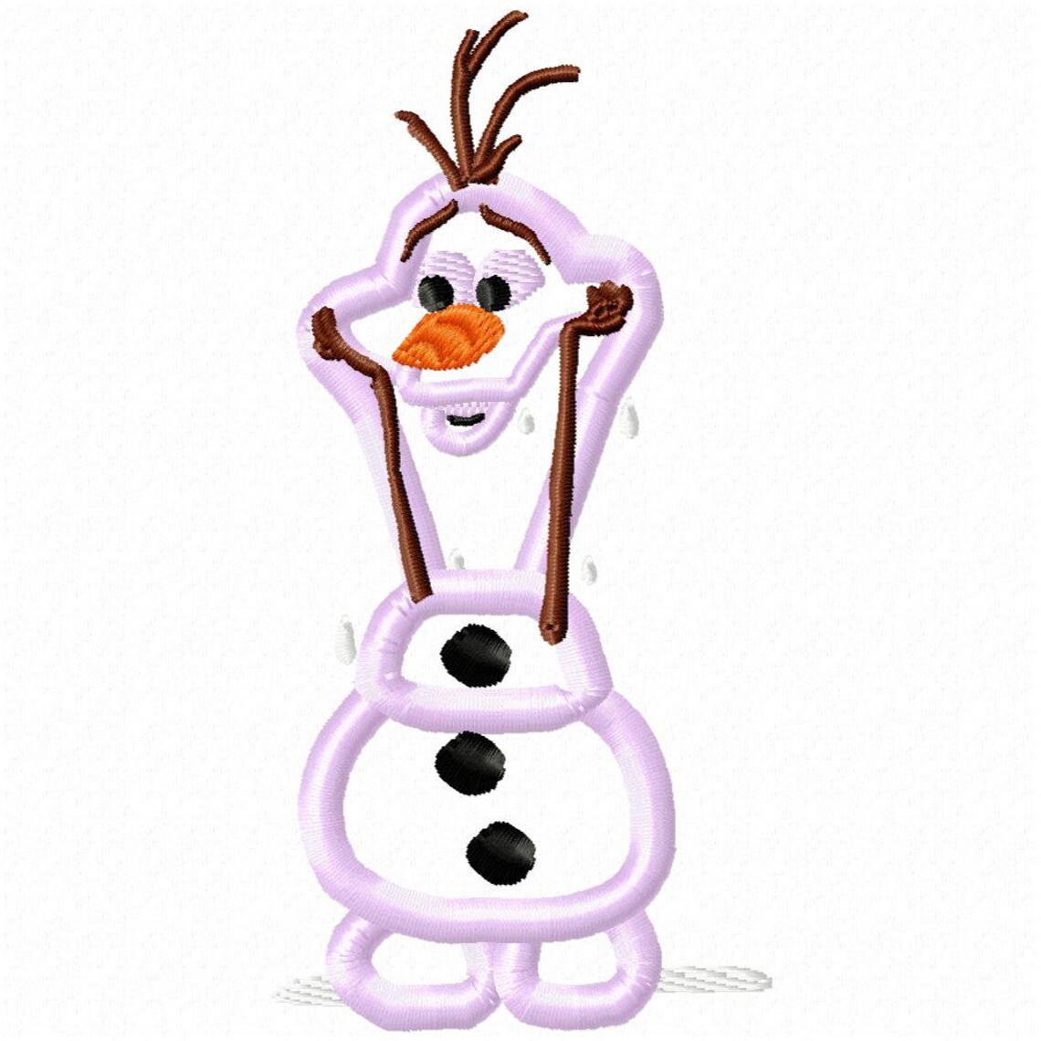 Frozen Olaf Melting Applique Embroidery Design Instant | Etsy