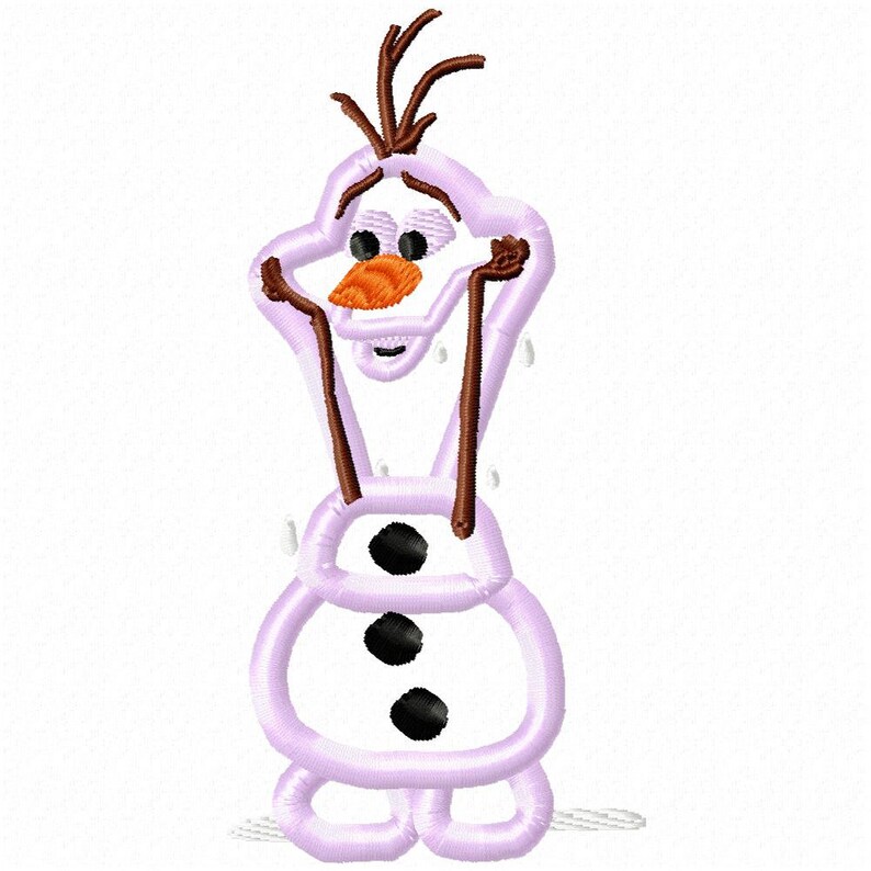 Frozen Olaf Melting Applique Embroidery Design Instant | Etsy
