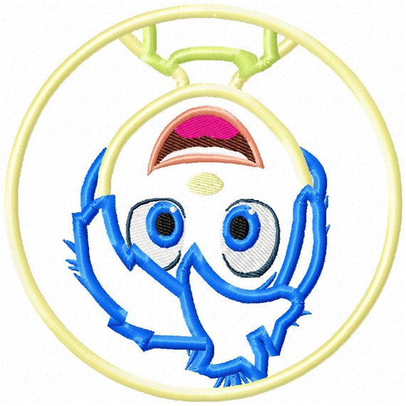 Inside Out Joy Circle Applique Embroidery Design Instant | Etsy