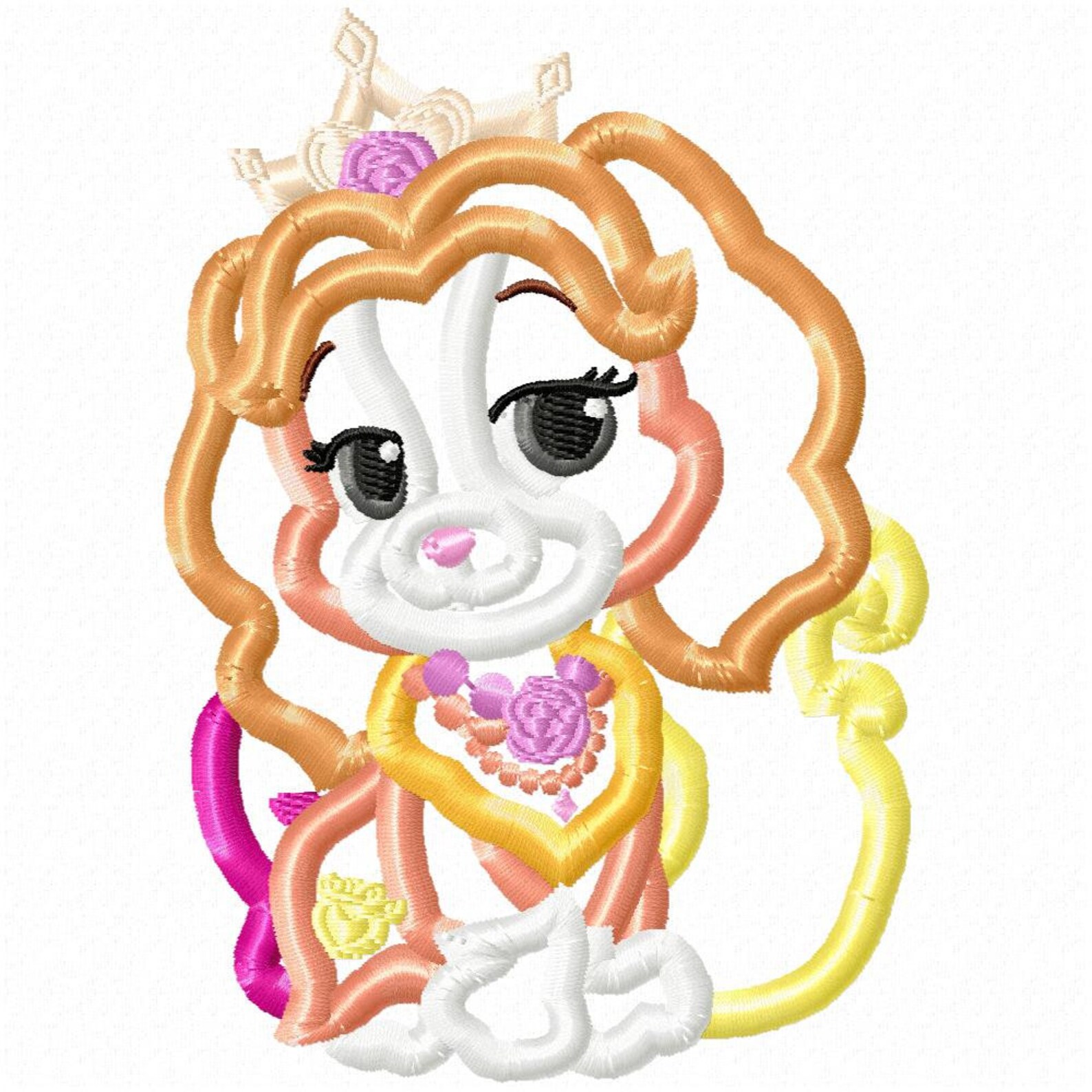 Belle Tea Cup Pet Applique Embroidery Design Instant - Etsy