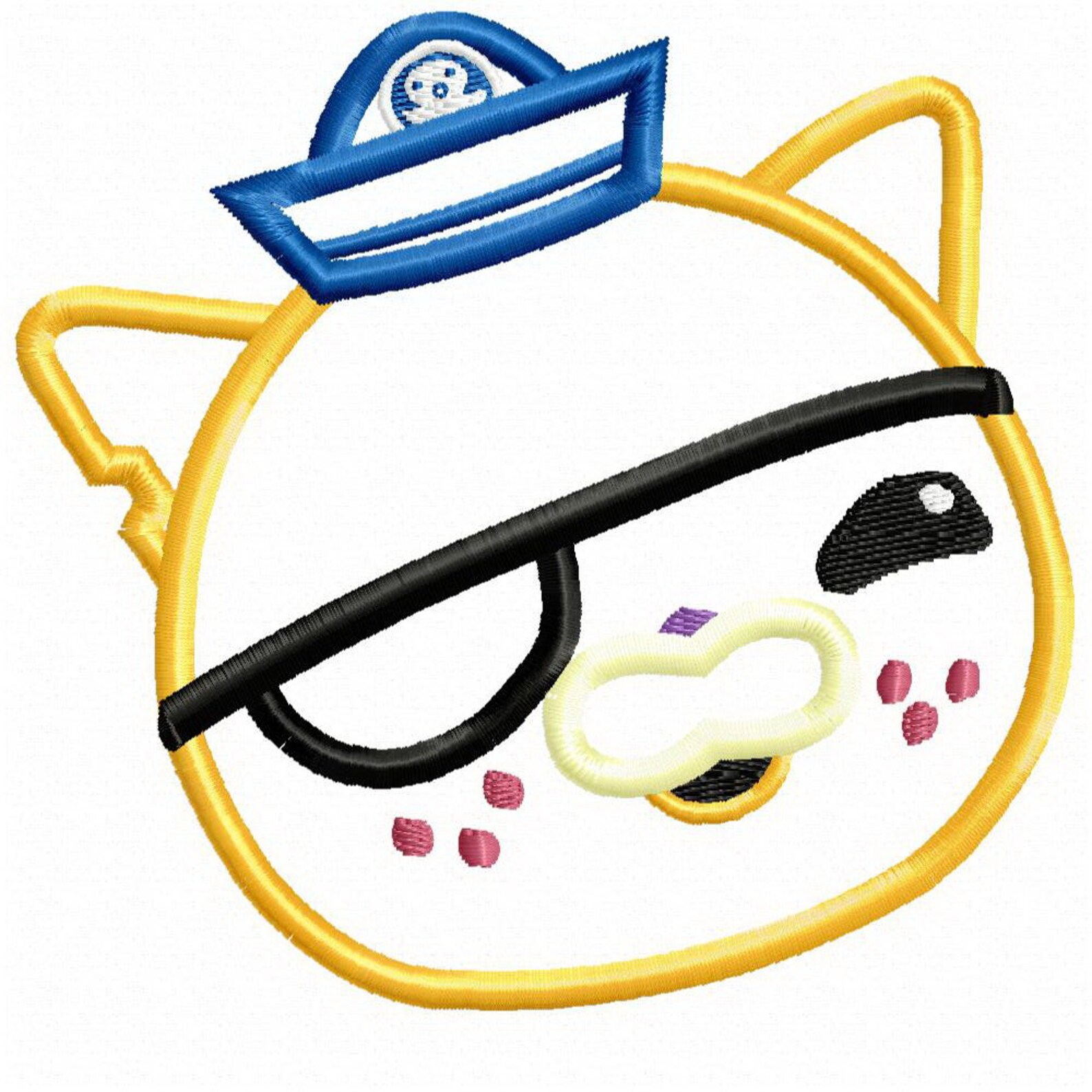 Face Octonauts Cat Applique Embroidery Design Instant - Etsy