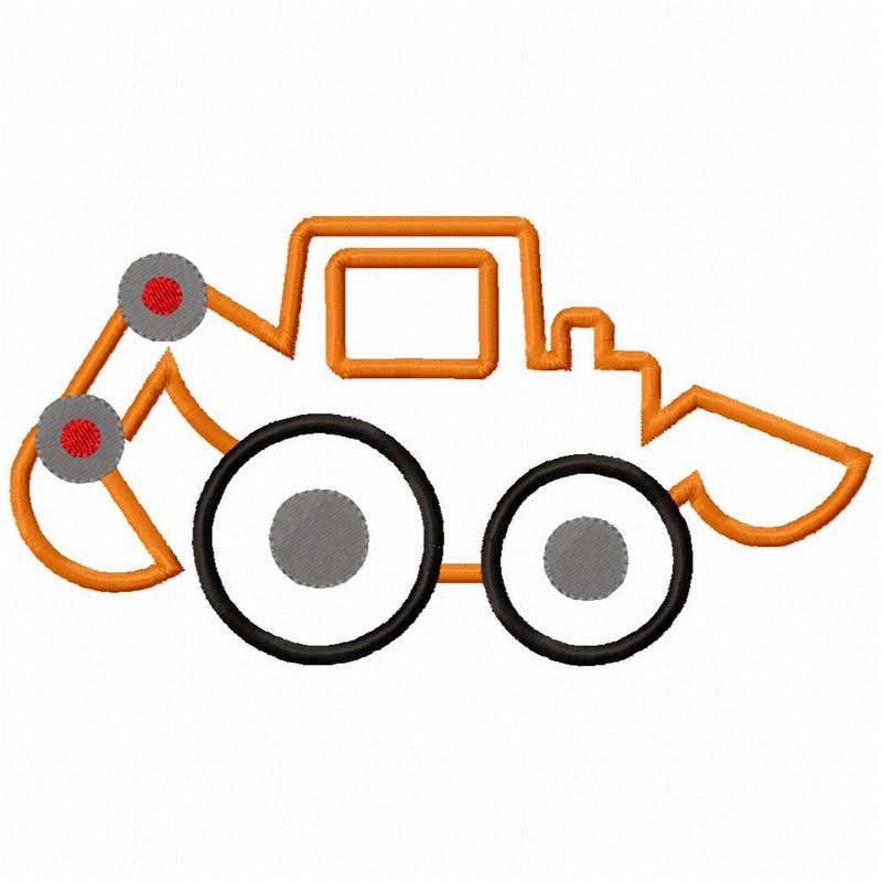 Backhoe Applique - Etsy