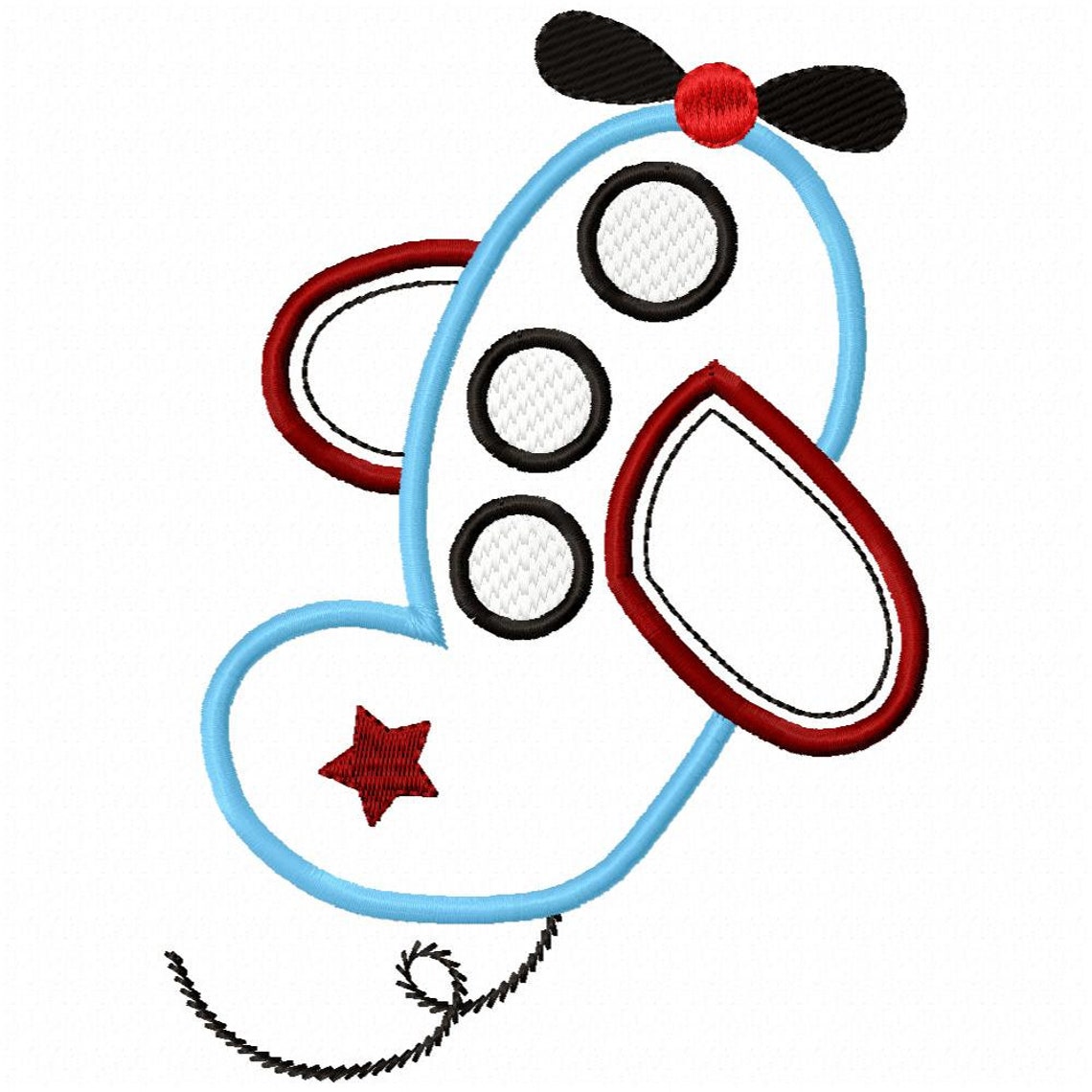 Airplane Machine Applique Embroidery Design Instant Download - Etsy