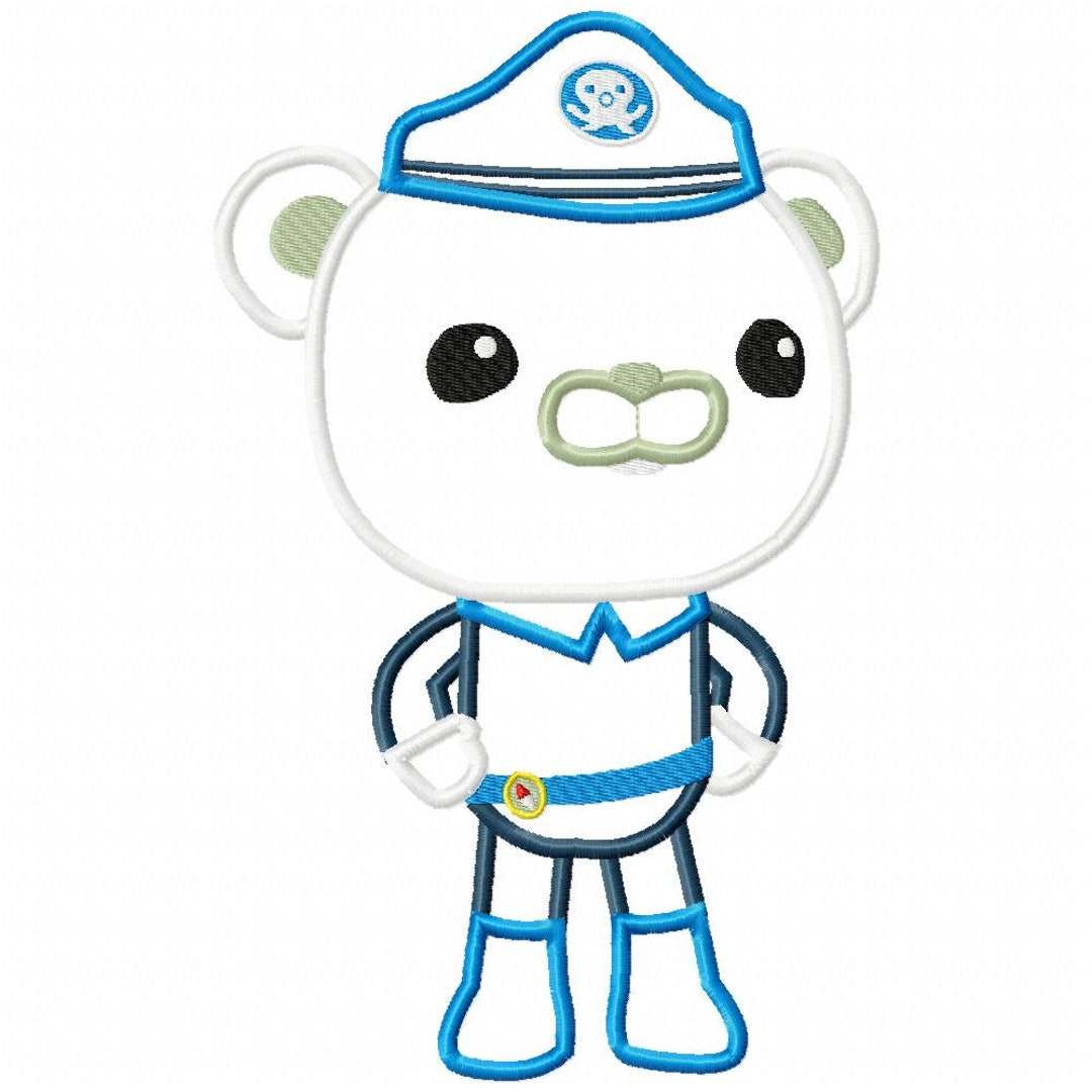 Octonauts Bear Applique Embroidery Design - Instant Download - Etsy
