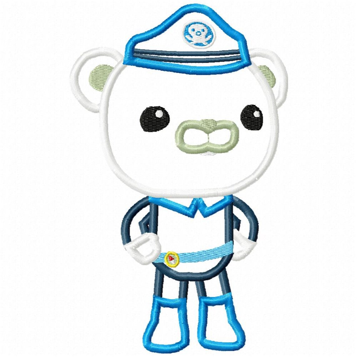 Octonauts Bear Applique Embroidery Design - Instant Download - Etsy