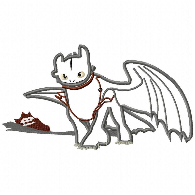 Toothless Applique Embroidery Design Instant Download - Etsy Sweden