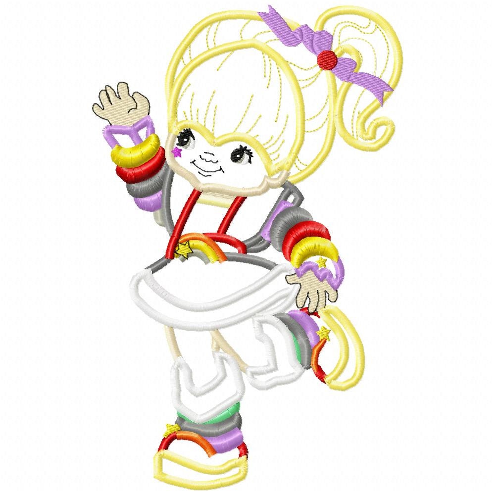 Rainbow Brite Applique Embroidery Design Instant Download | Etsy