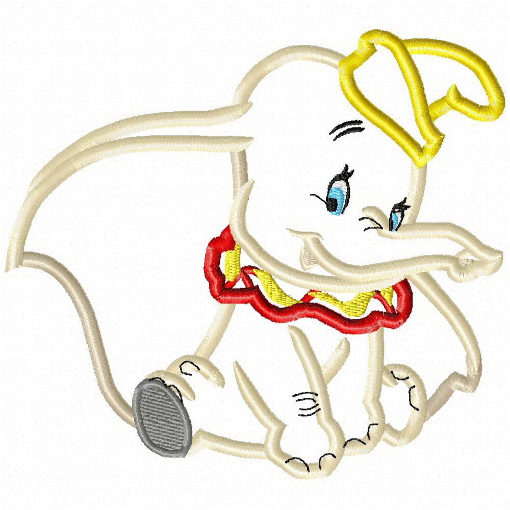 Dumbo Applique Embroidery Design Instant Download - Etsy