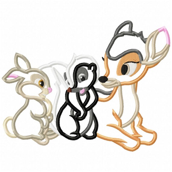 Bambi Applique Embroidery Design Instant Download - Etsy Australia