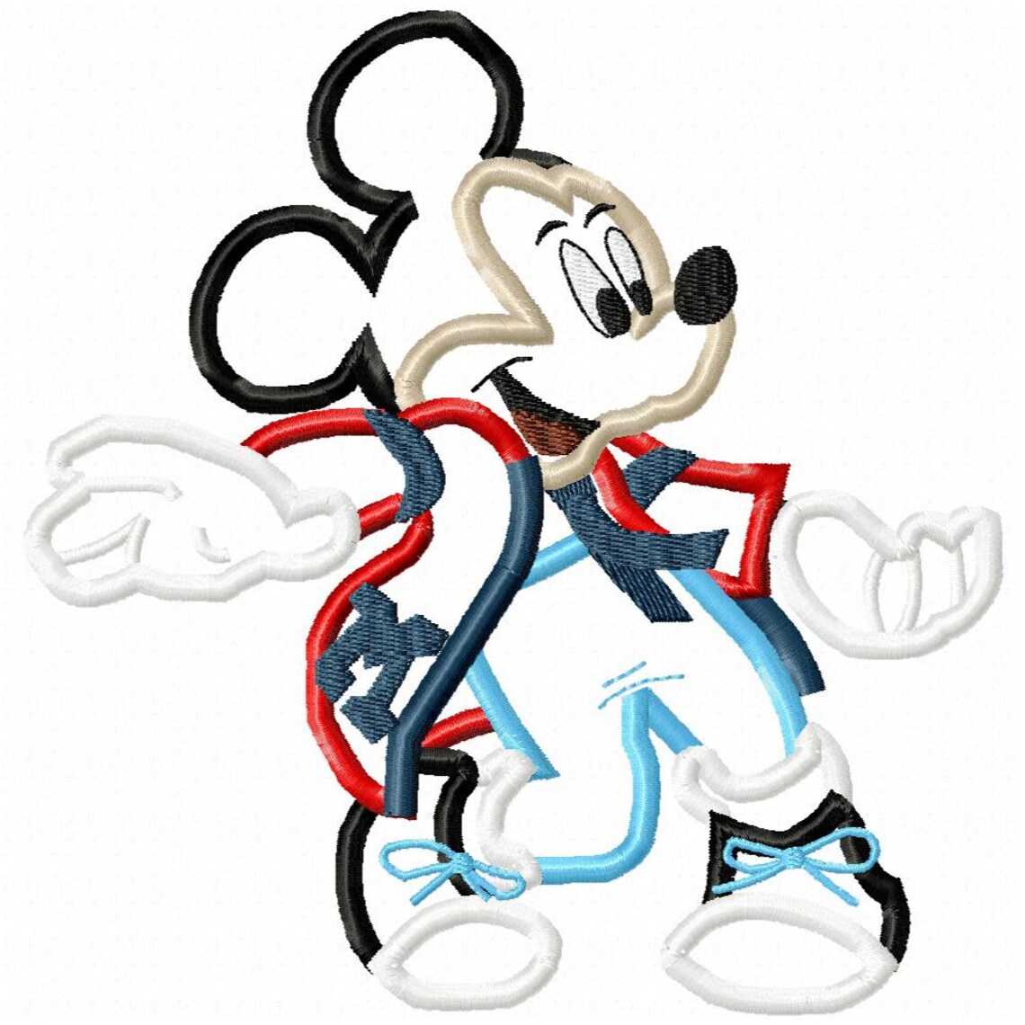 Mickey Applique Embroidery Design Instant Download | Etsy