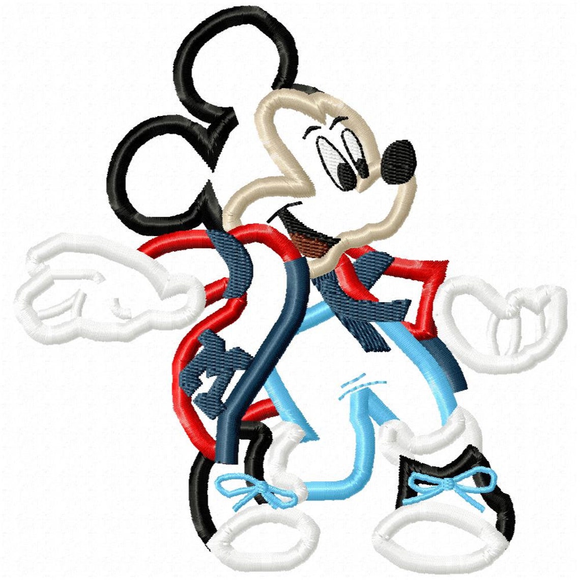 Mickey Applique Embroidery Design Instant Download - Etsy