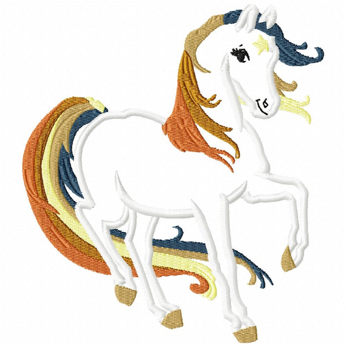 Horse Applique Embroidery Design Instant Download - Etsy