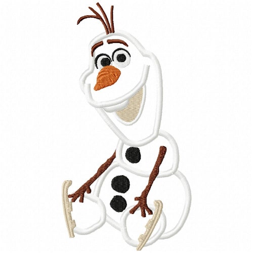 Frozen Olaf Skates Applique Embroidery Design Instant - Etsy