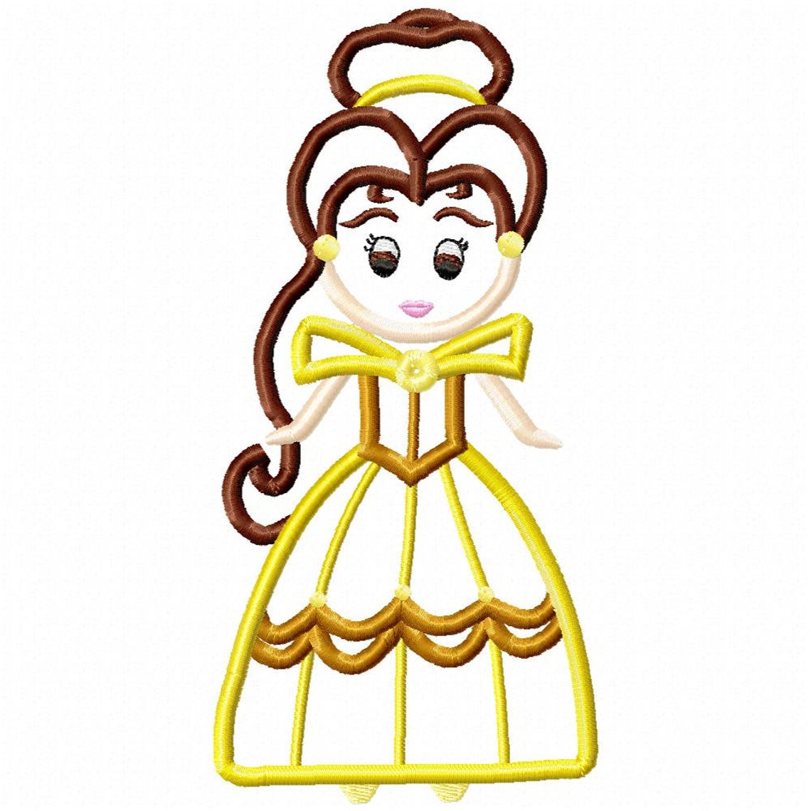 Belle Applique Embroidery Design Instant Download | Etsy