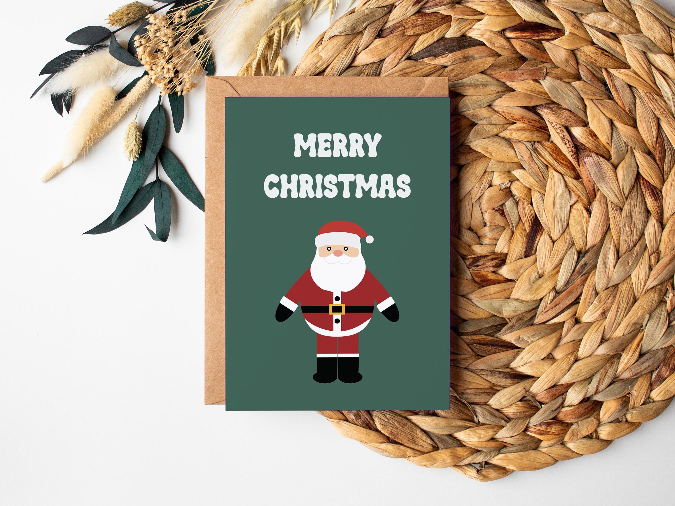 Santa Christmas Card, Christmas Cards, Christmas Card, Greeting Card ...