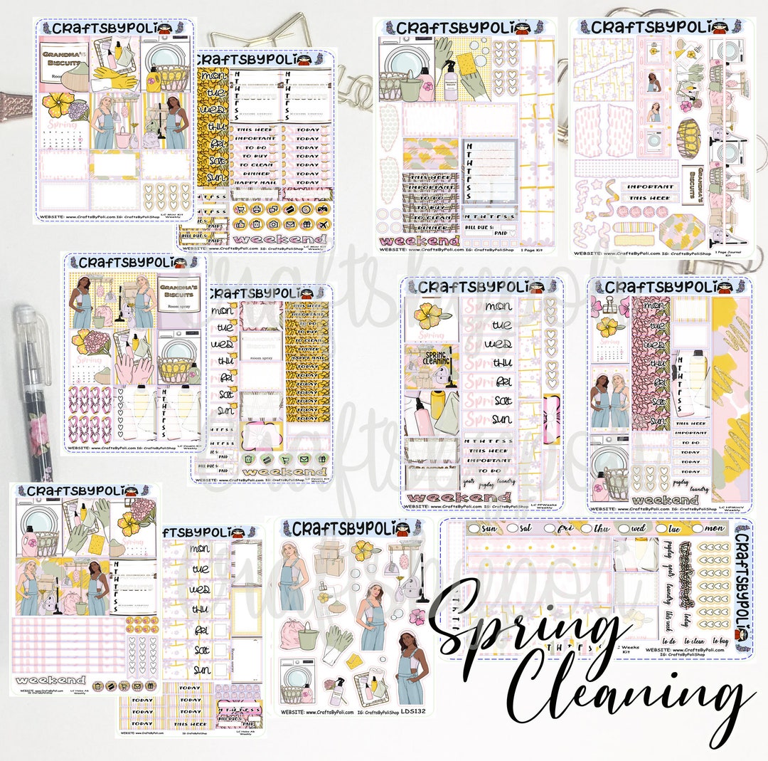 Spring Cleaning Sticker Kit | Minikit Minihp Vertical Printpression ...