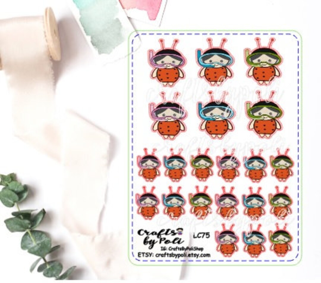 LC75 Loli Snorkel Sticker | Swimming Snorkel Sticker | Summer Sticker ...