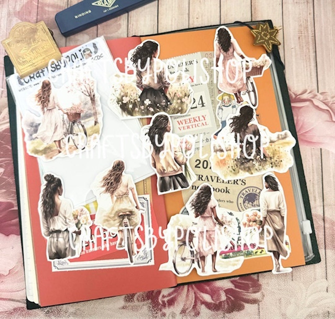 GSDC32 Doll Girl Ephemera Die-cut Sticker | Fashion Girls Sticker ...