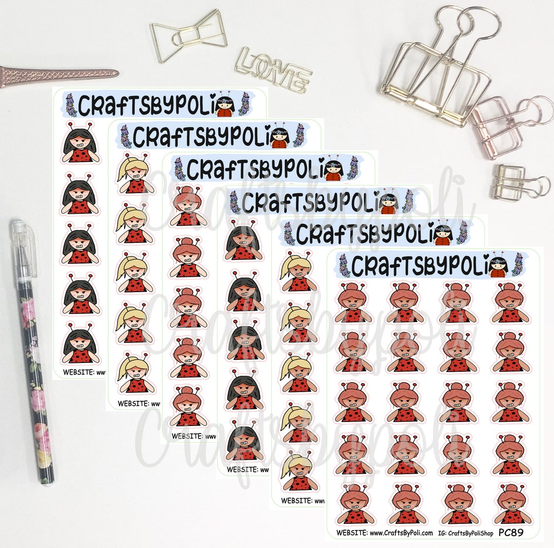 PC89 Poli Angry Furious Sticker|journal Sticker| Plan | Planner Addict ...