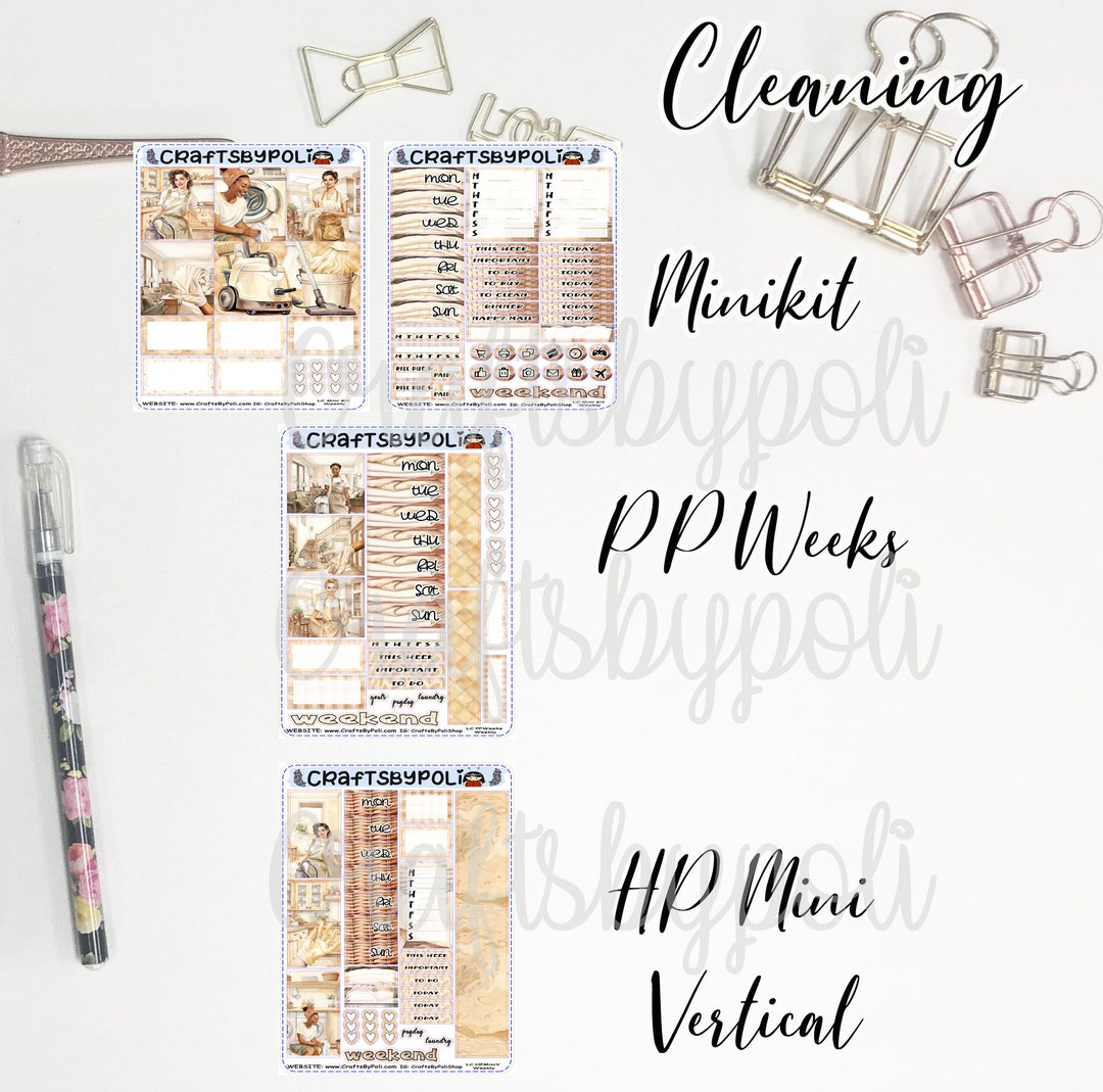 Cleaning Sticker Kit | Minikit Minihp Vertical Printpression Weeks ...
