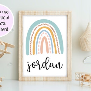 Boho Rainbow Clipart, Modern Rainbow Illustration, Clip Art Bundle ...