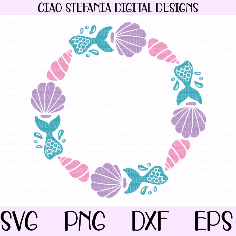 Mermaid Monogram Svg - Etsy