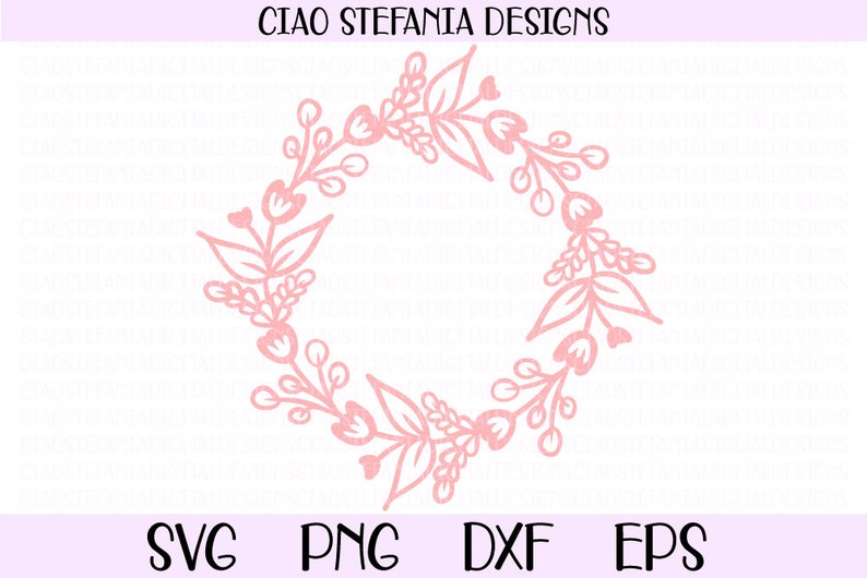 Tulips Wreath SVG File Flower Wreath Cut File Wreath Vector - Etsy