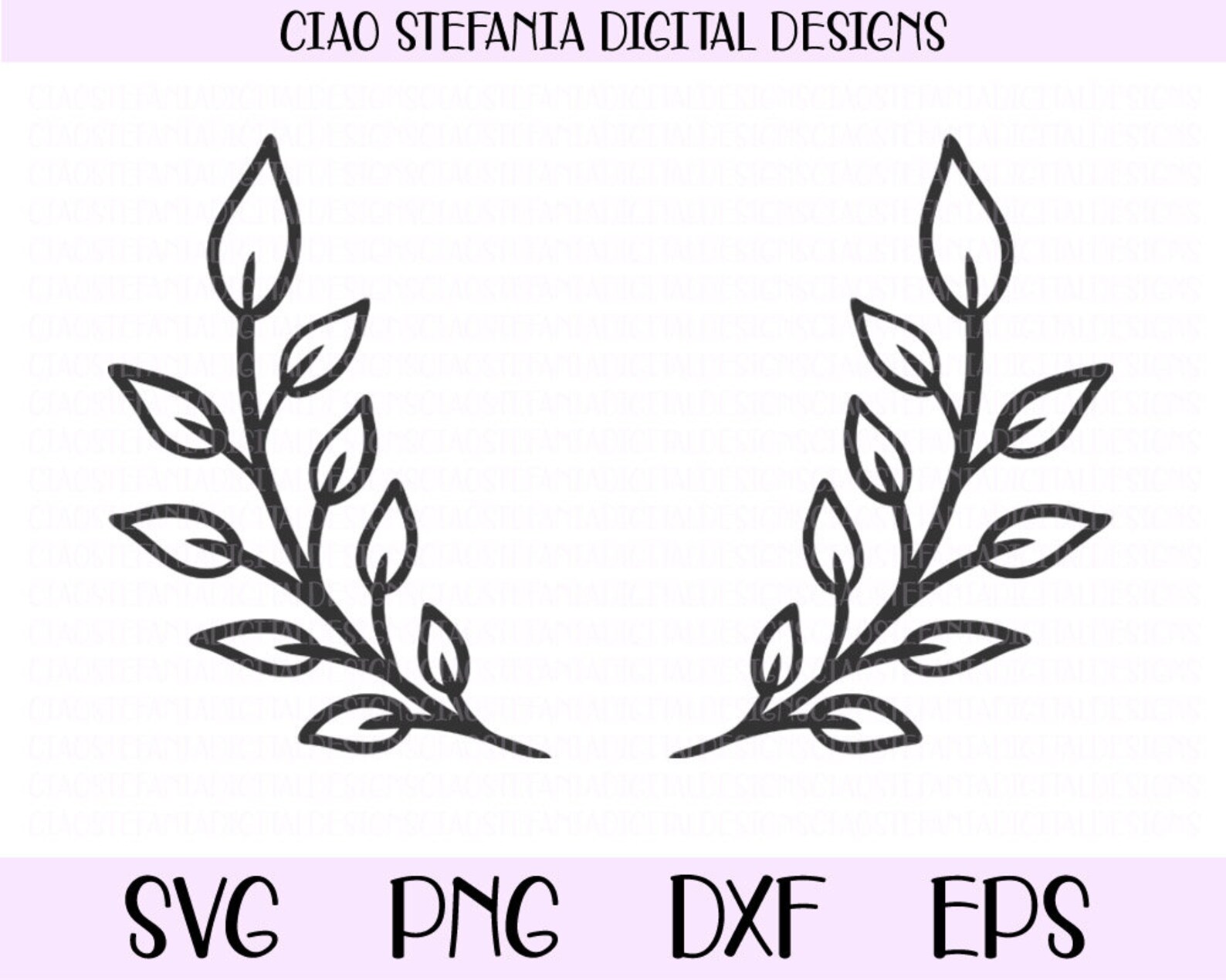 Laurel SVG Cut File, Instant Download SVG Files for Cricut Cameo ...