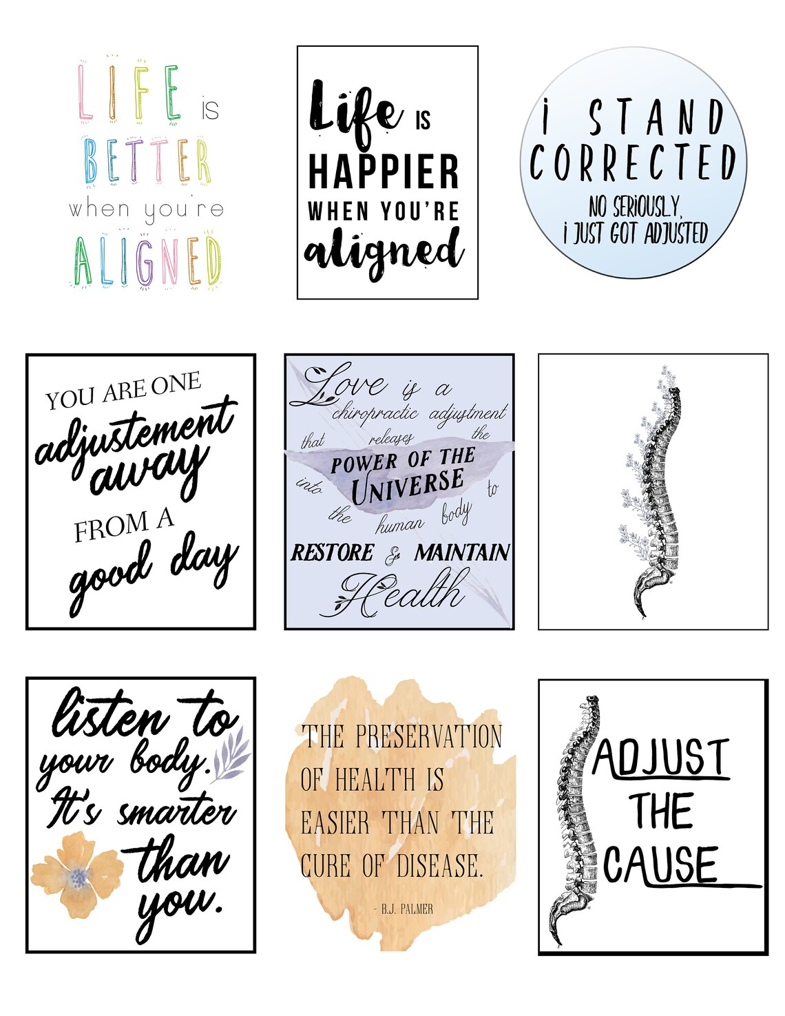 Chiropractor Quote Stickers Chiropractic Quotes Chiropractic - Etsy