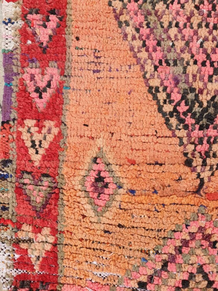 Peach Berber Runner 8x3 Ft Vintage Boujad Runner Handmade - Etsy UK