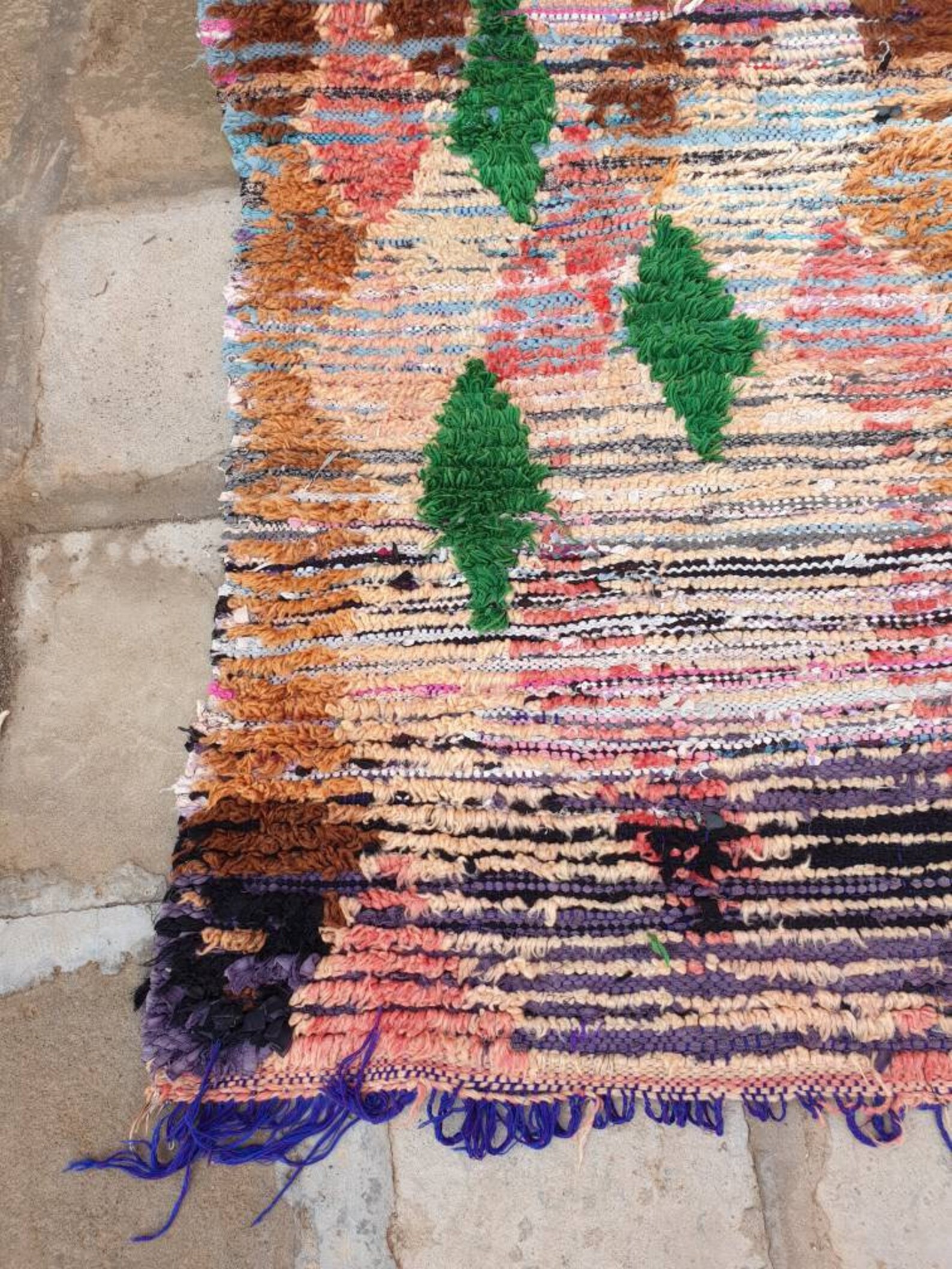 Vintage Moroccan Runner Rug 9x3 Ft, Authentic Boujaad Runner, Vintage ...