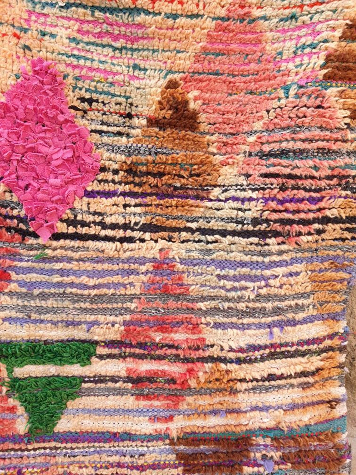 Vintage Moroccan Runner Rug 9x3 Ft, Authentic Boujaad Runner, Vintage ...
