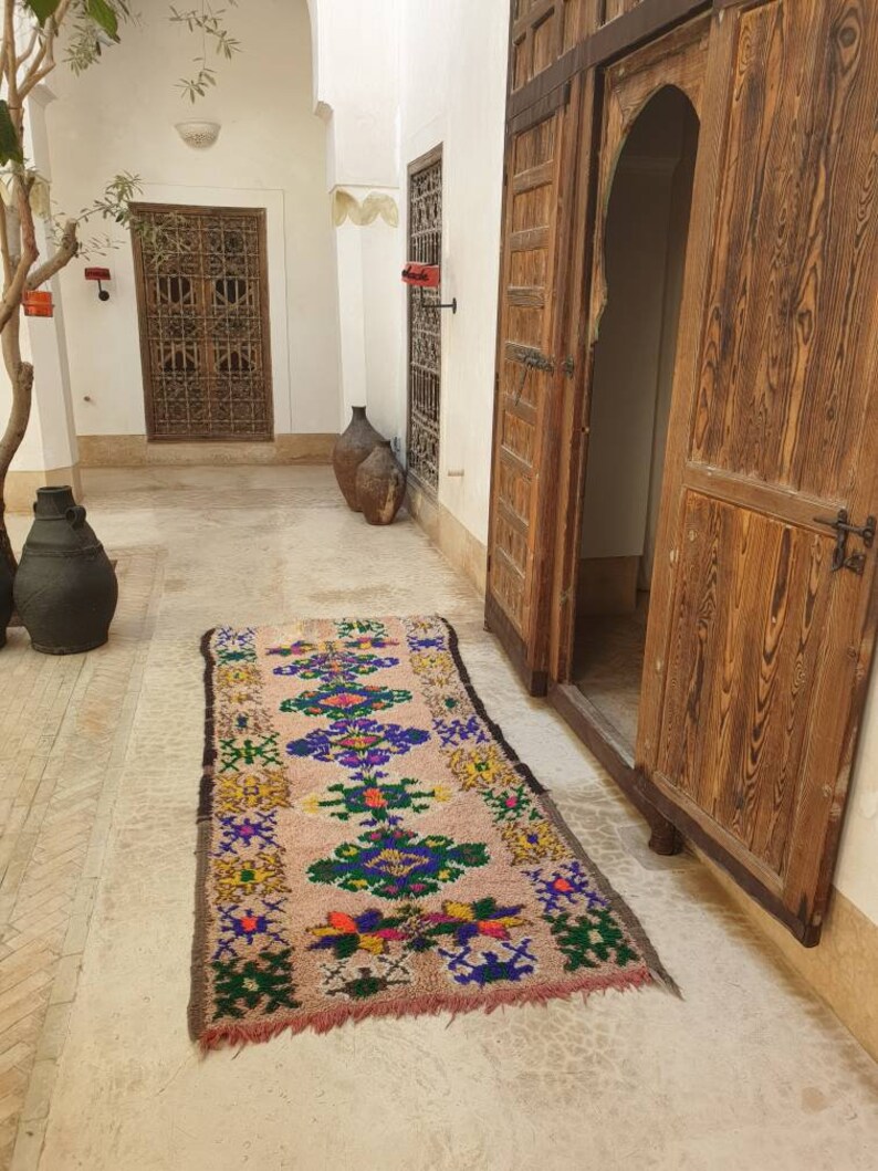 Small Moroccan Runner Rug Pink Rug Moroccan Decor Bedroom - Etsy