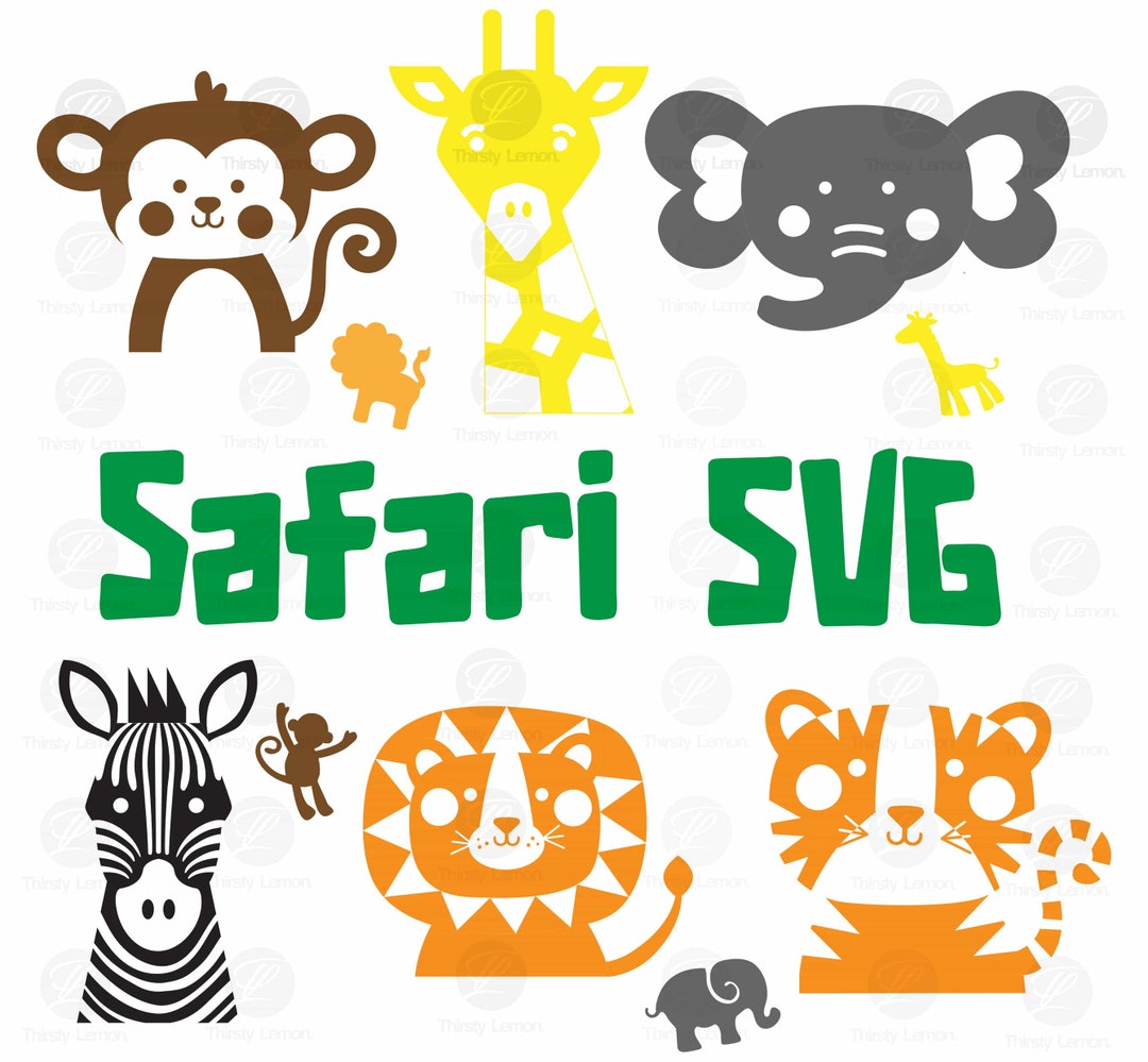 Animals SVG Bundle, Safari SVG, Zoo Svg, Jungle Cricut Svg, Cute ...