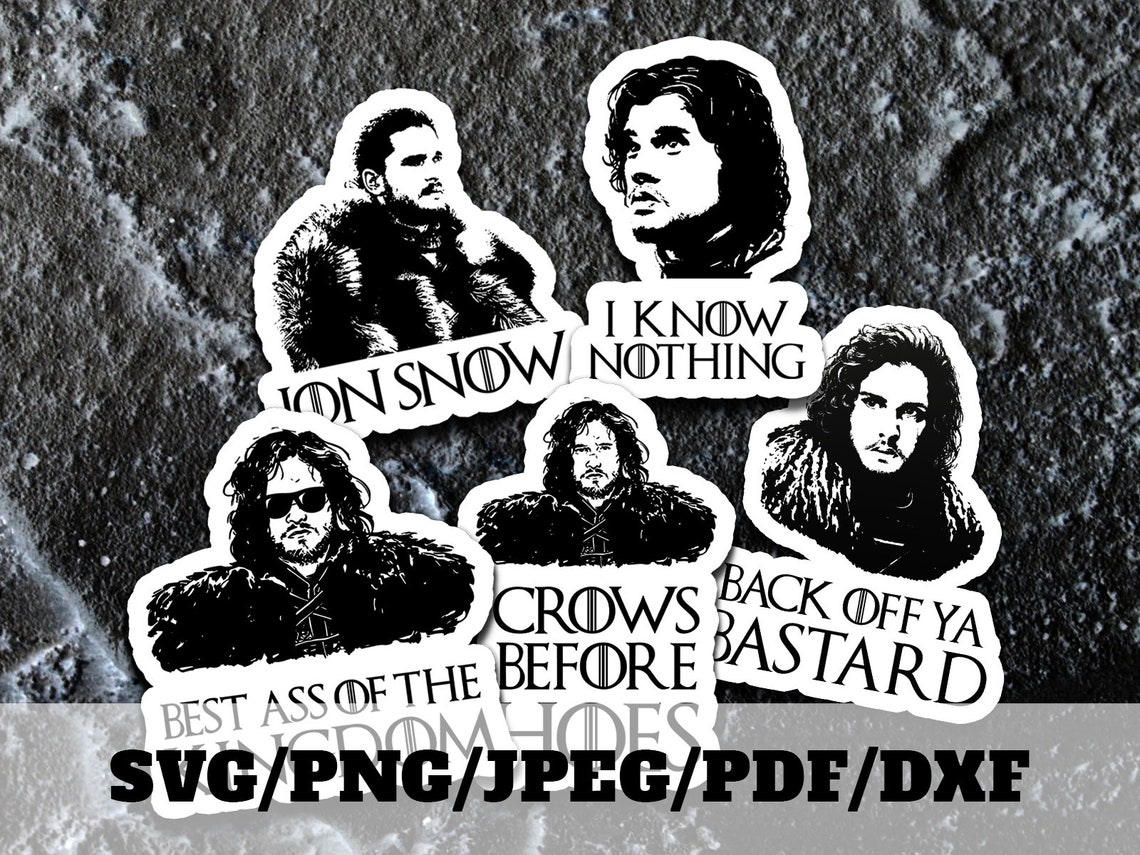 Jon Snow SVG Bundle ,jon Snow Digital File ,jon Snow Clipart ,jon Snow ...