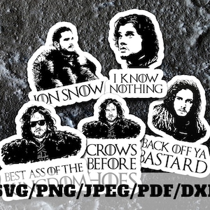 Jon Snow SVG Bundle ,jon Snow Digital File ,jon Snow Clipart ,jon Snow ...