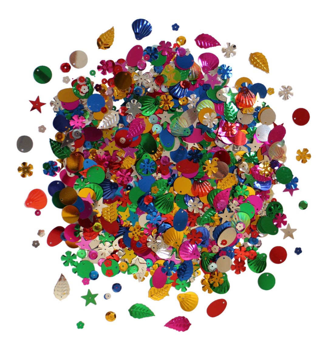 100g Sequins Assorted Shapes and Colours for Craft Projects - Etsy