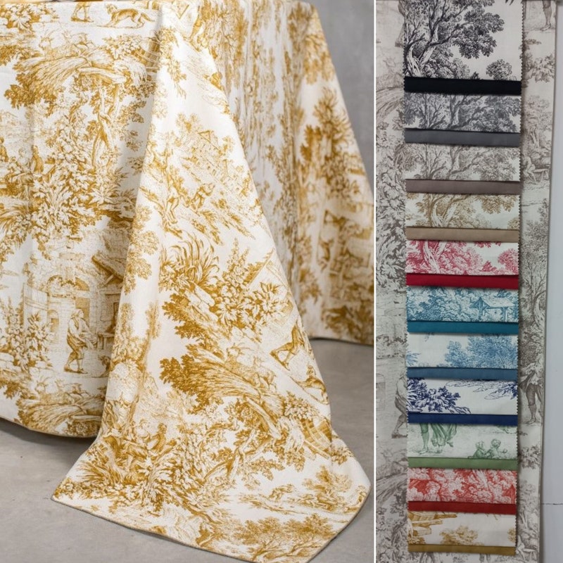Toile Tablecloth - Etsy