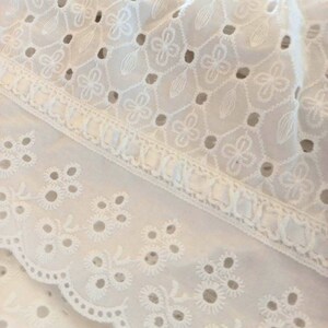 White Broderie Anglaise Bedspread. Romantic Bed Coverlet With Lace ...