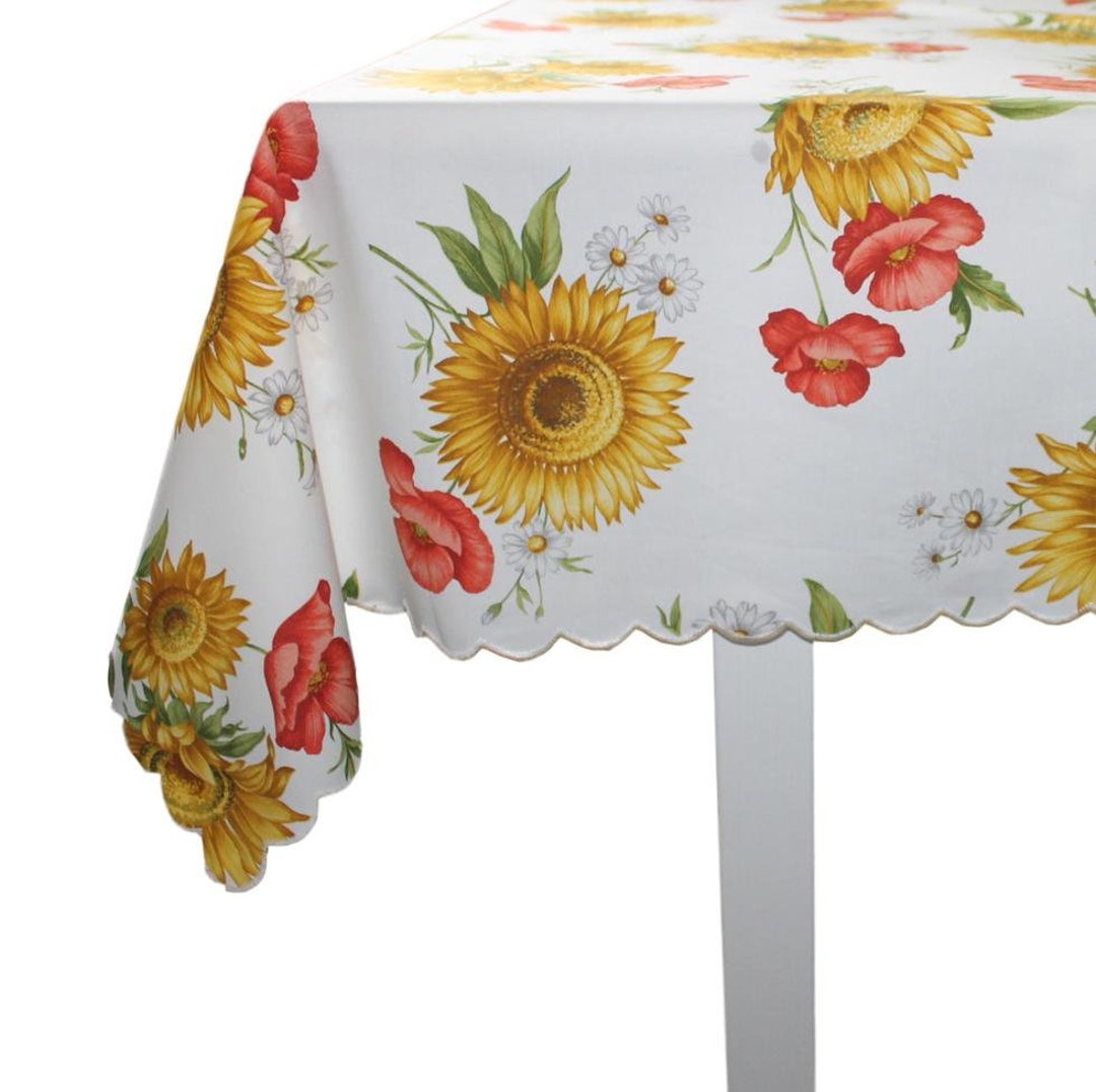 Italian Tablecloth. Lemon Tablecloth. Oval, Rectangular, Square, Round ...