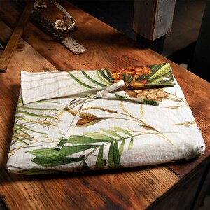 Hemp Tablecloth, Made in Italy, Rustic and Country Style, Brown and ...