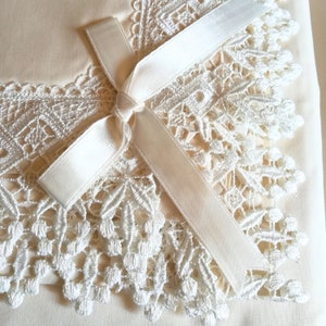Romantic Bedding With Lace Edge.victorian Bedding,white Lace Bedding ...