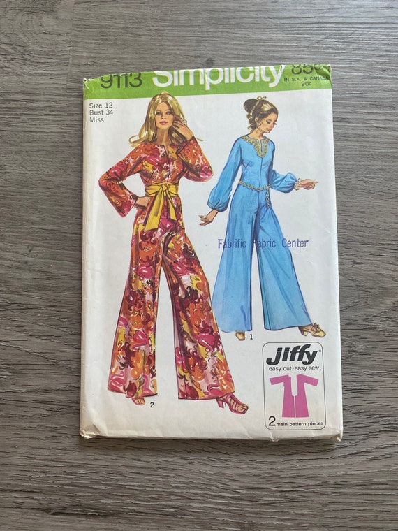 Sewing & Fiber Kits & How To Sewing Vintage 1970 simplicity 9113 misses ...