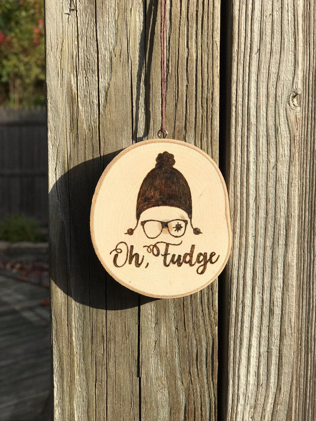 A Christmas Story Oh Fudge Hand Burned Wooden Ornament - Etsy